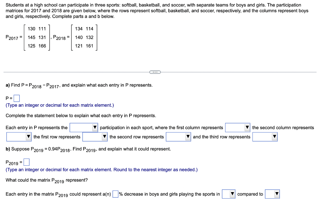 Solved Students at a high school can participate in three | Chegg.com