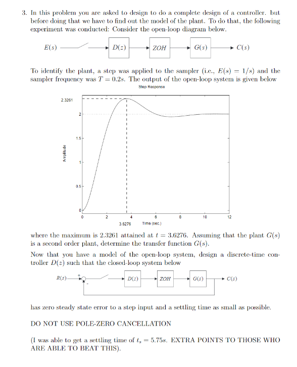 3. In this problem you are asked to design to do a | Chegg.com