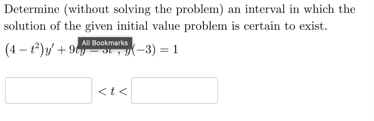 Determine (without ﻿solving the problem) an ﻿interval | Chegg.com