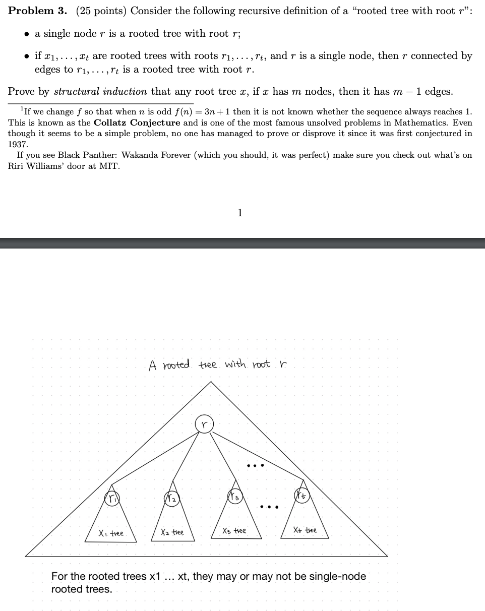 Problem 3. (25 points) Consider the following | Chegg.com