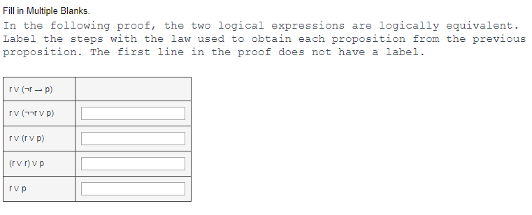 Solved Fill in Multiple Blanks. In the following proof, the | Chegg.com