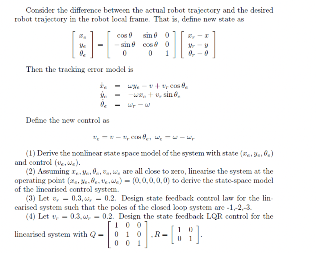 Consider a mobile robot following a circular | Chegg.com
