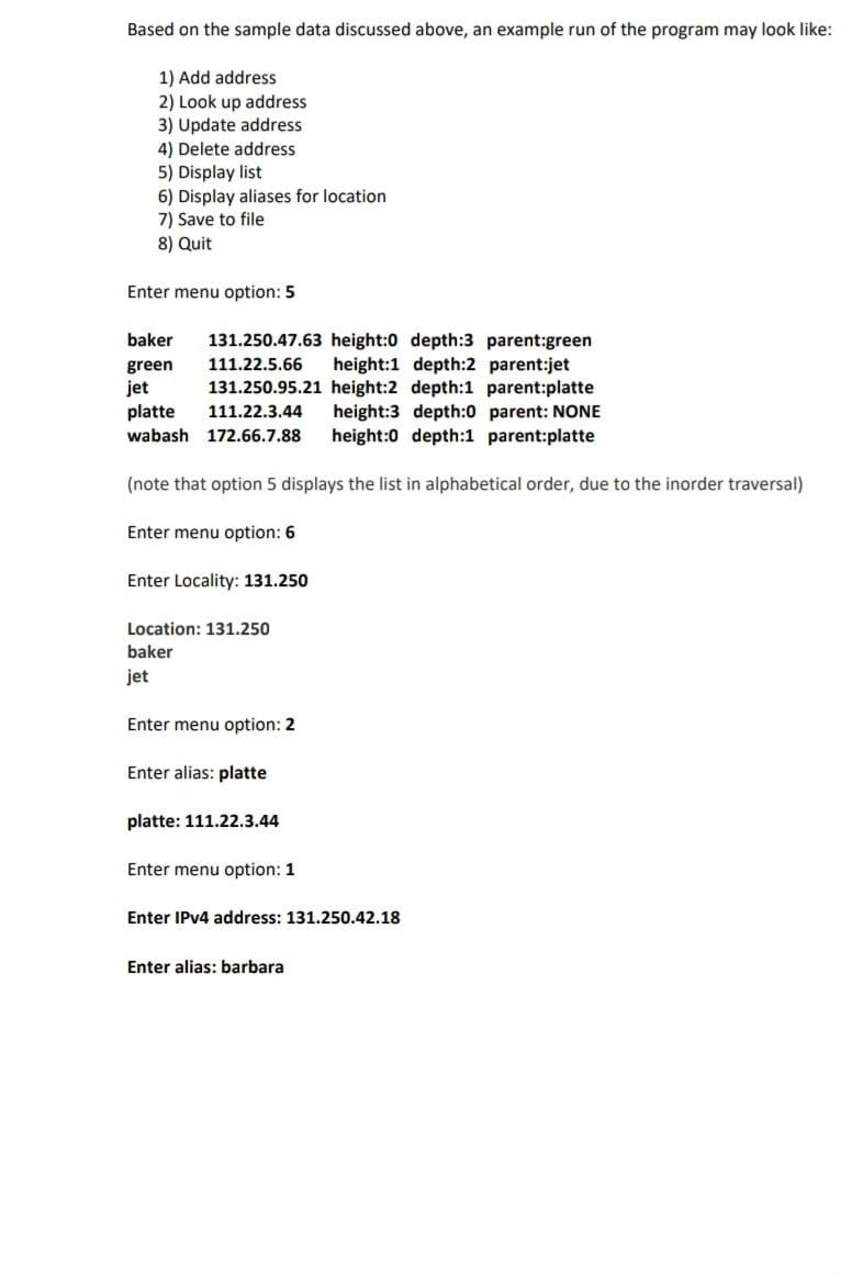 Solved datafile "CS531_Inet.txt". Each line in | Chegg.com