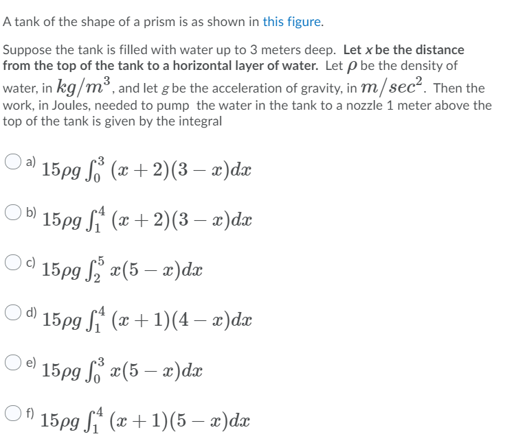 Solved A tank of the shape of a prism is as shown in this | Chegg.com