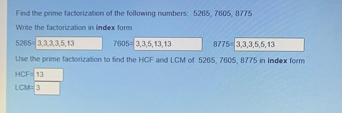 Solved Find the prime factorization of the following | Chegg.com