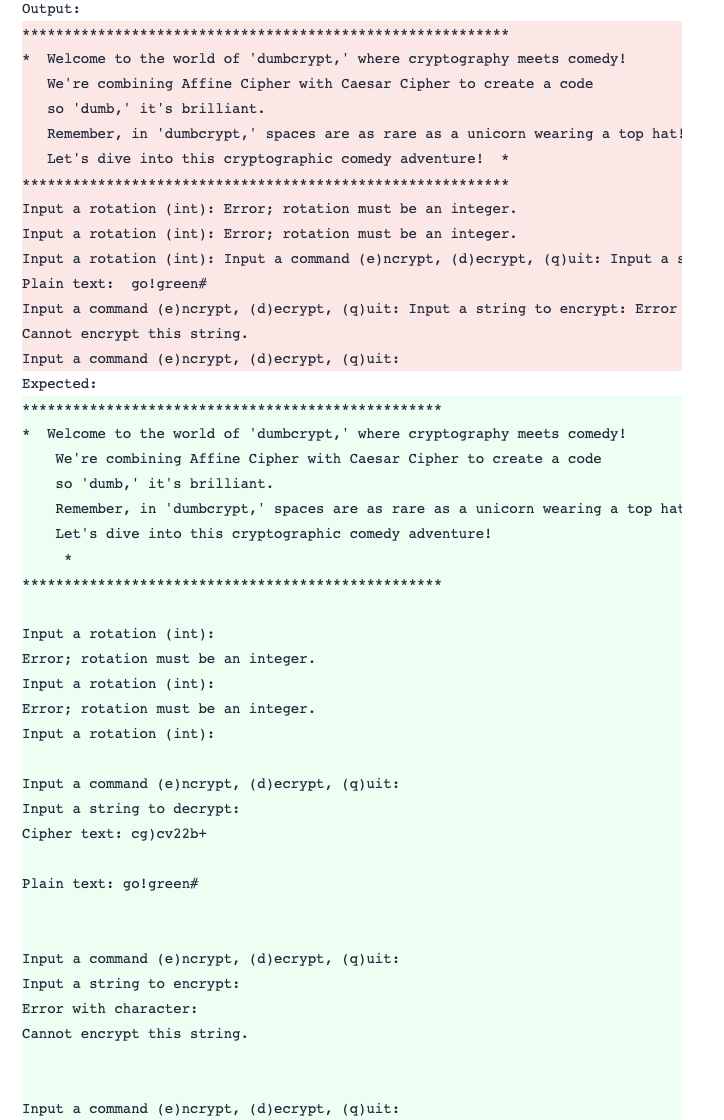 Solved Please help I think my code is right but the spacing | Chegg.com