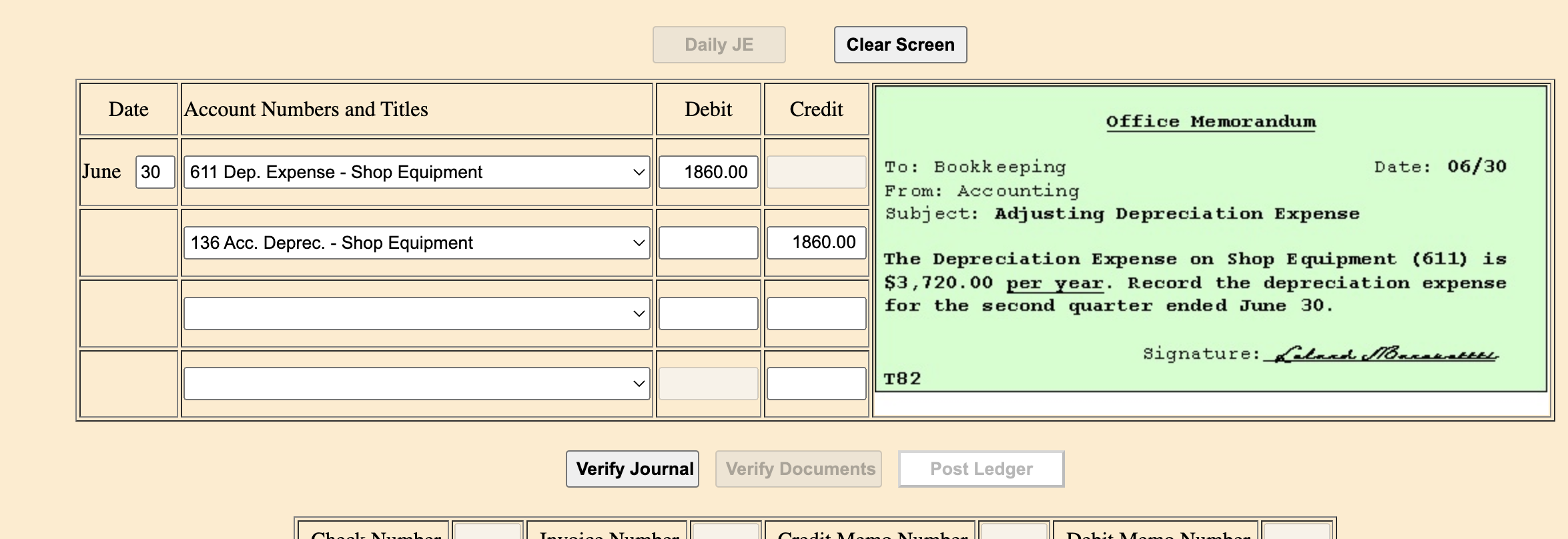 Solved Verify Journal Verify Documents Post Ledger | Chegg.com