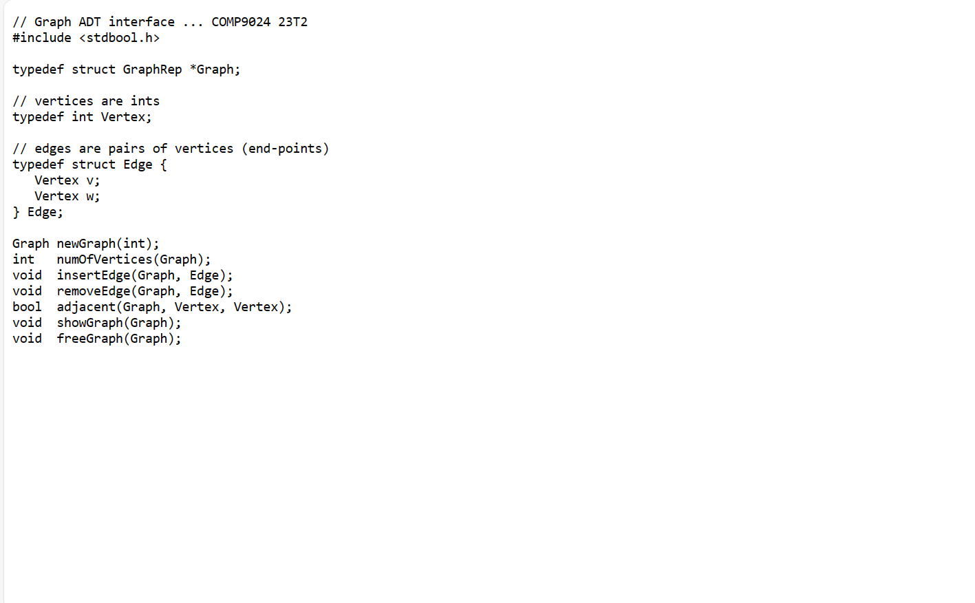 Solved a. Extend the Graph ADT from the lecture that uses an | Chegg.com