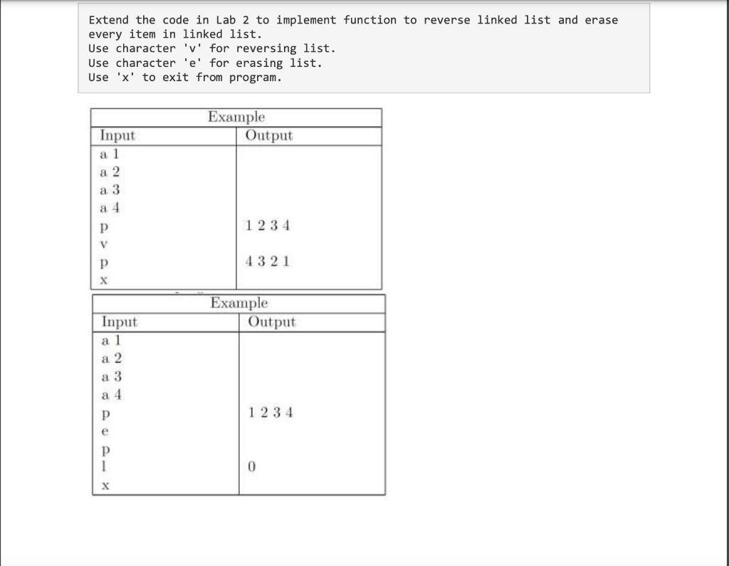 Solved Extend the code in Lab 2 to implement function to | Chegg.com