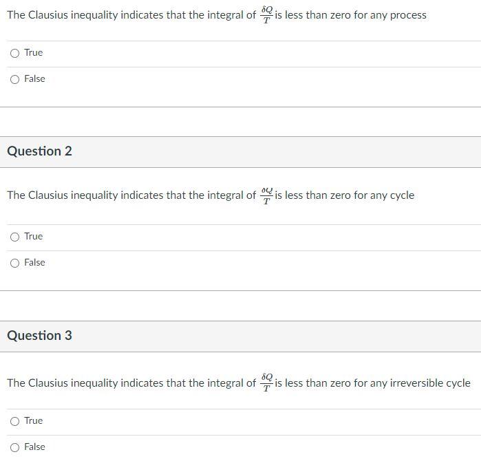 Solved The Clausius inequality indicates that the integral | Chegg.com