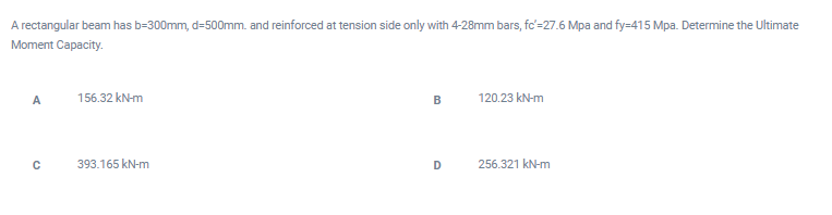 Solved A Rectangular Beam 350 mm wide has an effective depth | Chegg.com