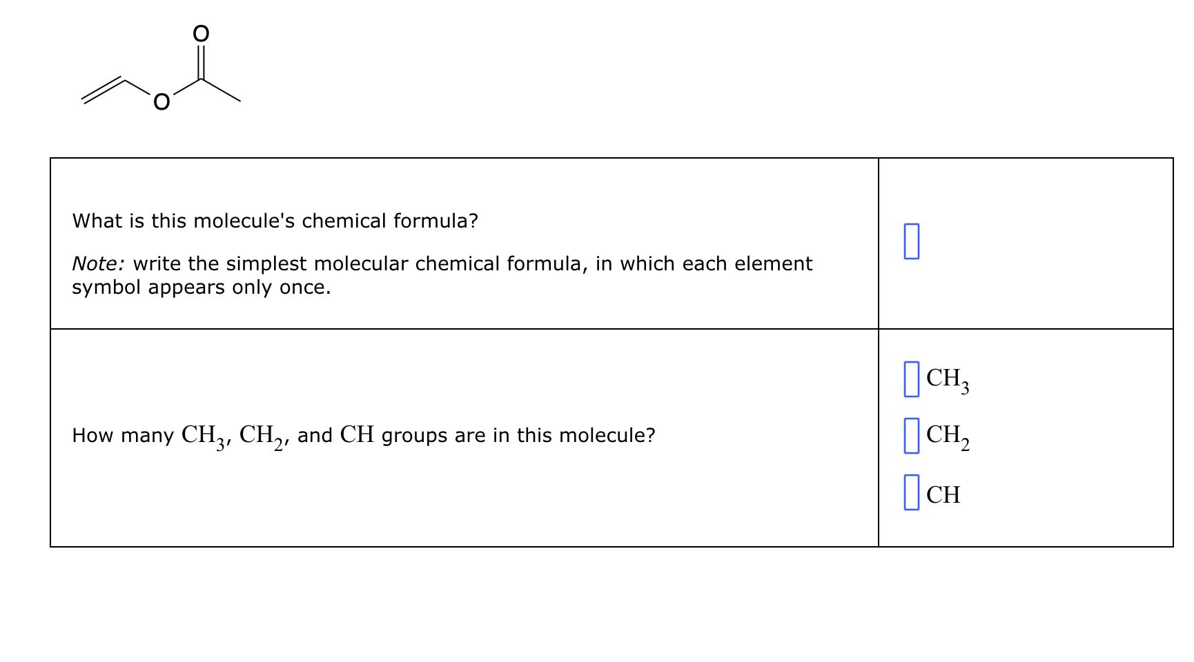 Solved What is this molecule's chemical formula? Note: write | Chegg.com