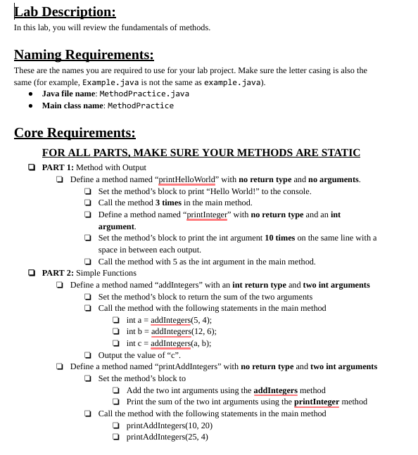 Solved Lab Description: In this lab, you will review the | Chegg.com