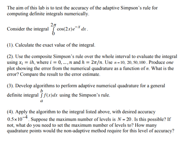 Solved The aim of this lab is to test the accuracy of the | Chegg.com