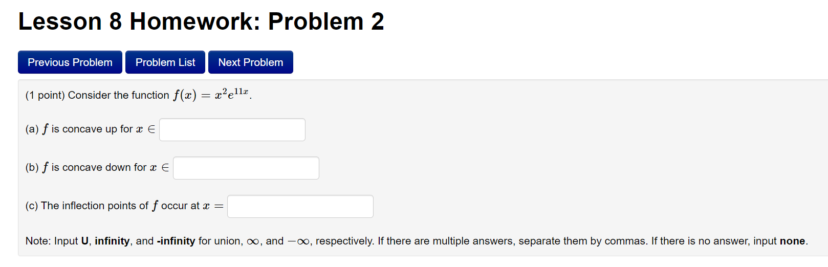 Solved Lesson 8 Homework Problem 2 Previous Problem Problem 8105