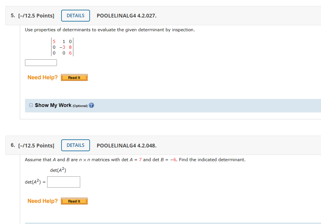Solved 5. [-/12.5 Points] DETAILS POOLELINALG4 4.2.027. Use | Chegg.com