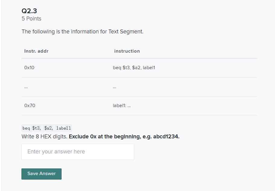 Q2 Instruction Word 15 Points Given register table, | Chegg.com