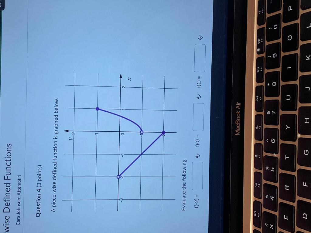 Solved wise Defined Functions Cara Johnson: Attempt 1 | Chegg.com