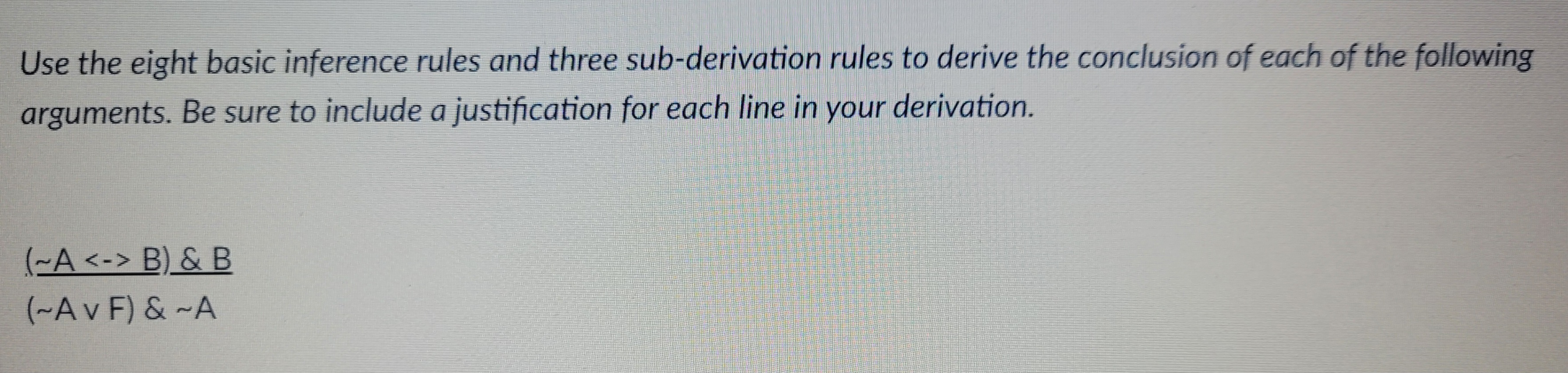 Use the eight basic inference rules and three | Chegg.com