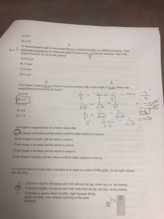 Solved C 36 7 D 12 6 6 Monochromatic Light Of Wavelength