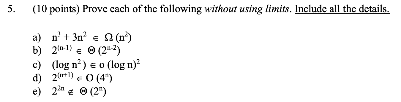Solved Question 1 10 ﻿points ﻿prove Each Of The 