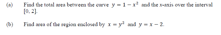 Solved (a) Find the total area between the curve y=1−x2 and | Chegg.com