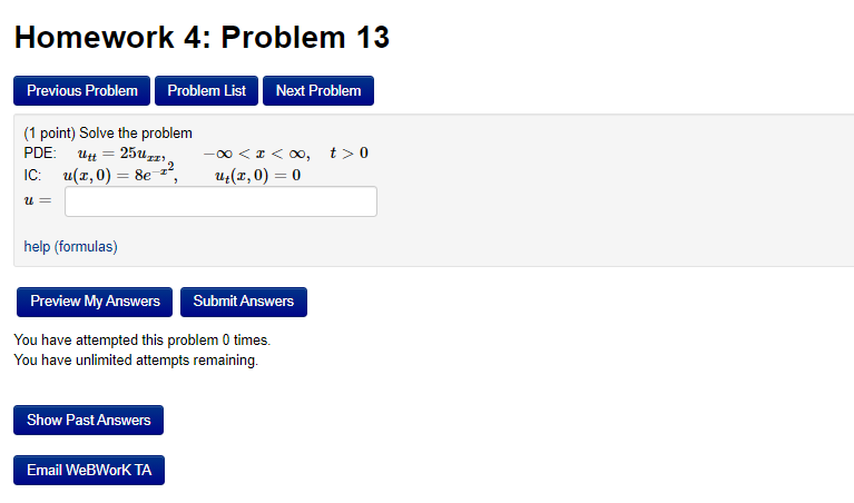 Solved Homework 4: Problem 13 Previous Problem Problem List | Chegg.com