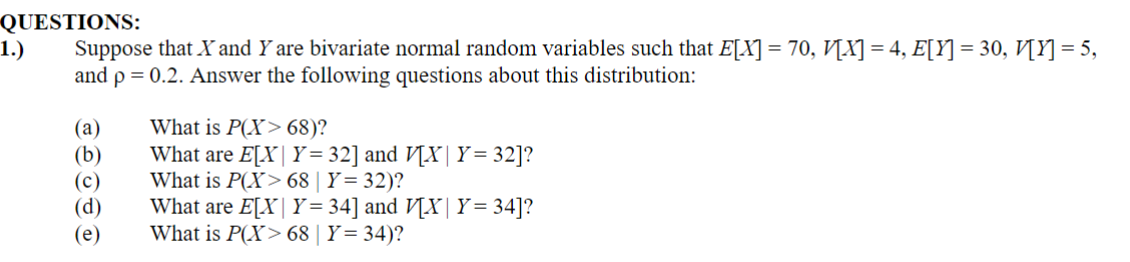 Solved Suppose That X And Y Are Bivariate Normal Random 