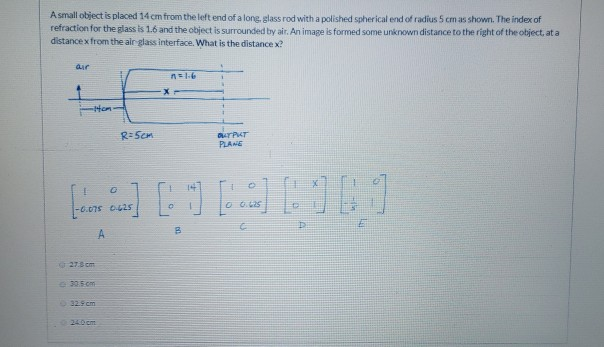 Solved A small object is placed 14 cm from the left end of a | Chegg.com