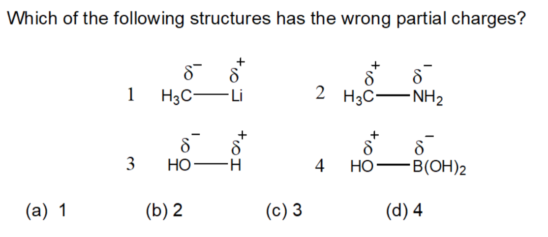 Solved Which of the following structures has the wrong | Chegg.com