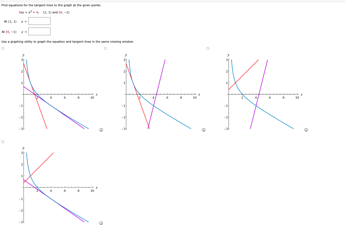 Solved Find equations for the tangent lines to the graph at | Chegg.com