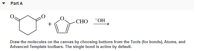 Solved Part A CHO -ОН + Draw the molecules on the canvas by | Chegg.com
