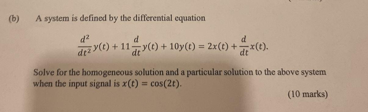Solved Hi i need help with this linear systems analysis | Chegg.com