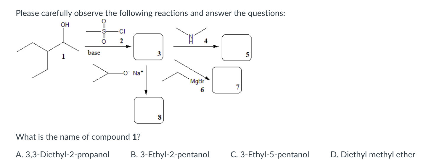 Solved Please carefully observe the following reactions and | Chegg.com