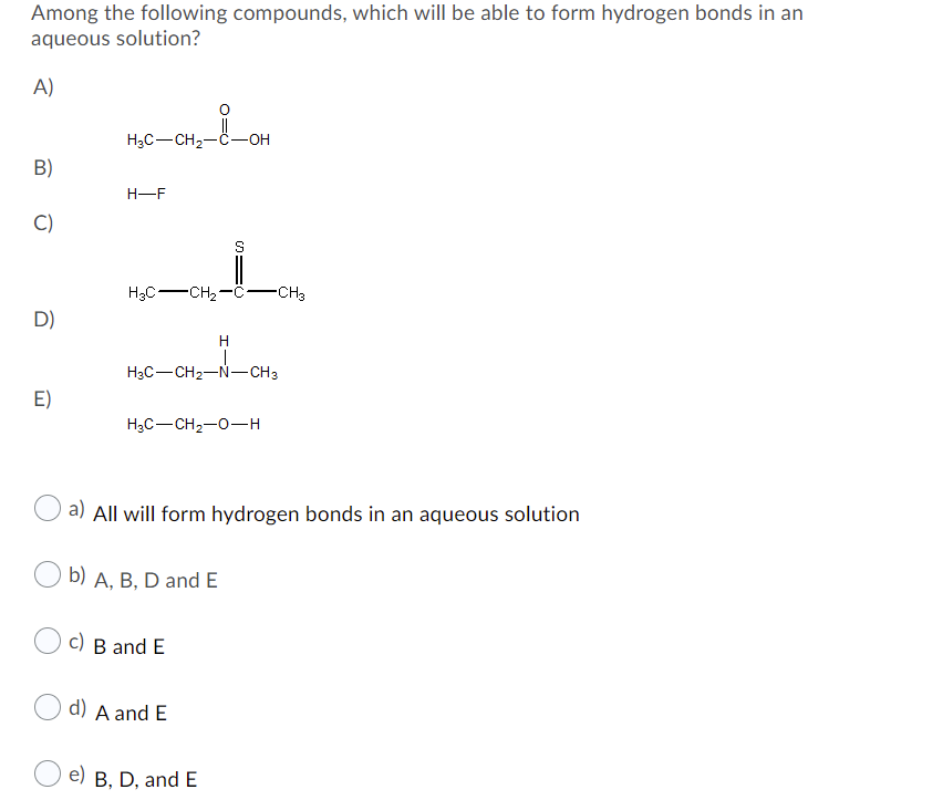 Solved Among the following compounds, which will be able to | Chegg.com