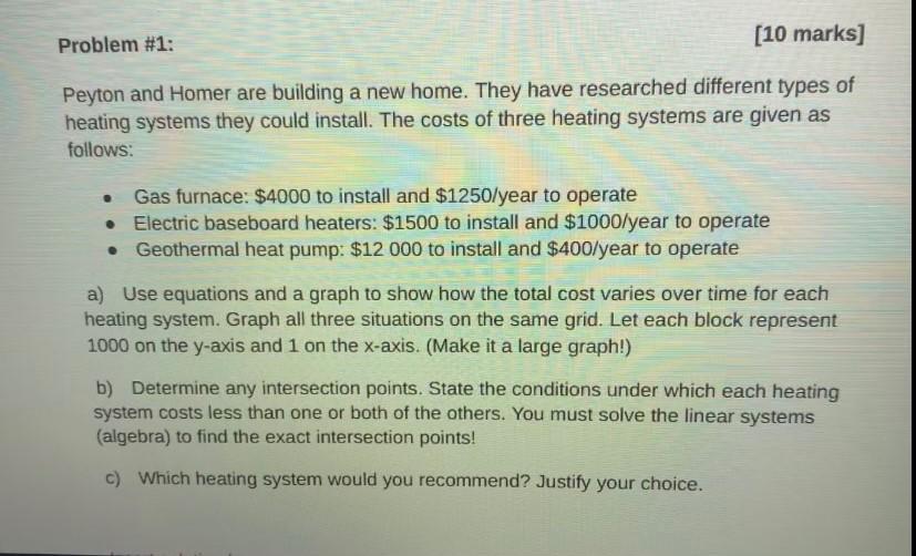 Solved Problem #1: [10 marks] Peyton and Homer are building | Chegg.com