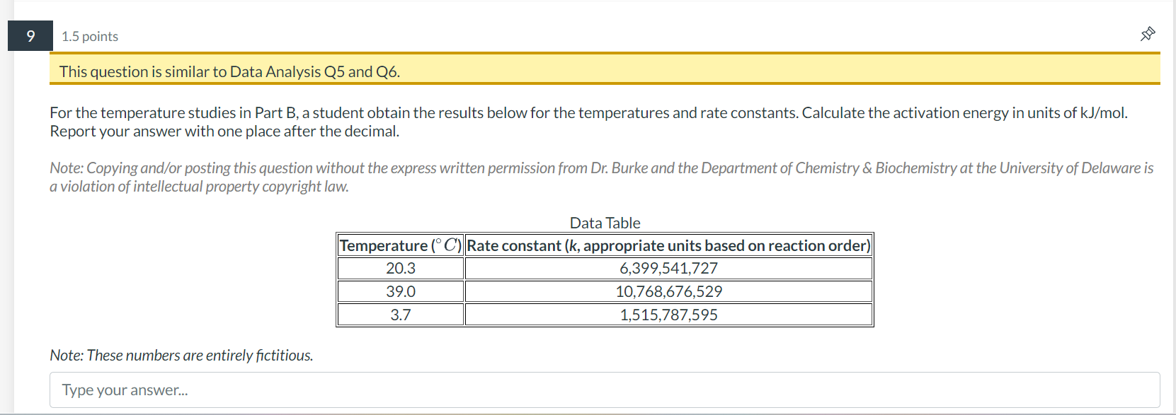 Solved For the temperature studies in Part B, a student | Chegg.com
