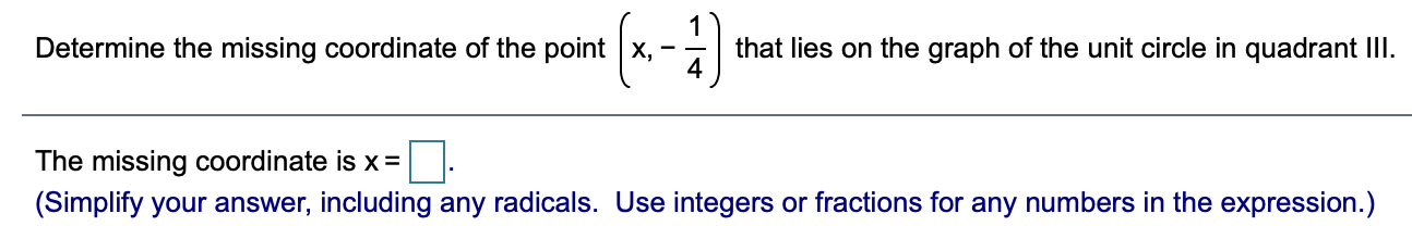 Solved Determine the missing coordinate of the point X, - | Chegg.com
