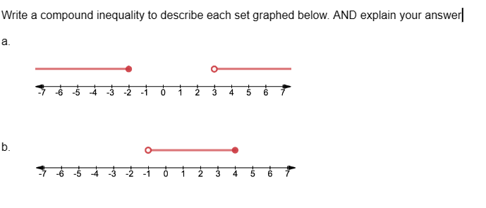 Solved Nrite a compound inequality to describe each set | Chegg.com