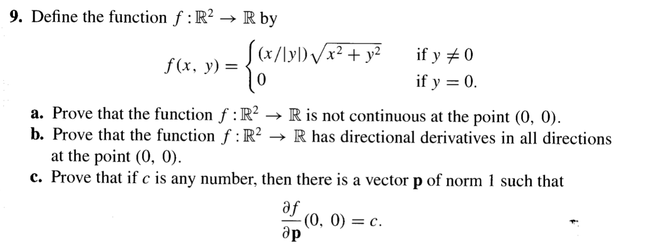 Solved - 9. Define the function f :R2 + R by [(x/\y) V x2 + | Chegg.com