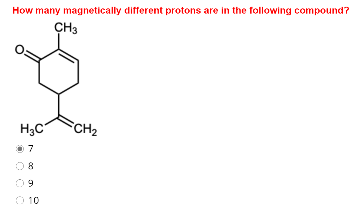 Solved How many magnetically different protons are in the | Chegg.com