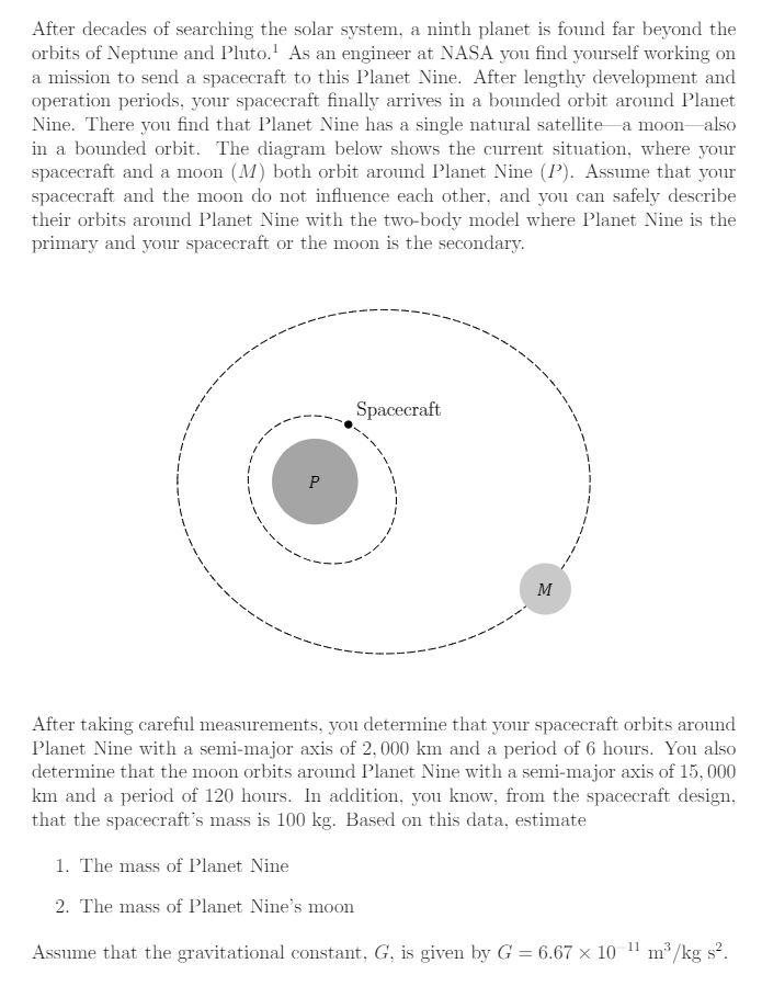 Solved After decades of searching the solar system, a ninth | Chegg.com