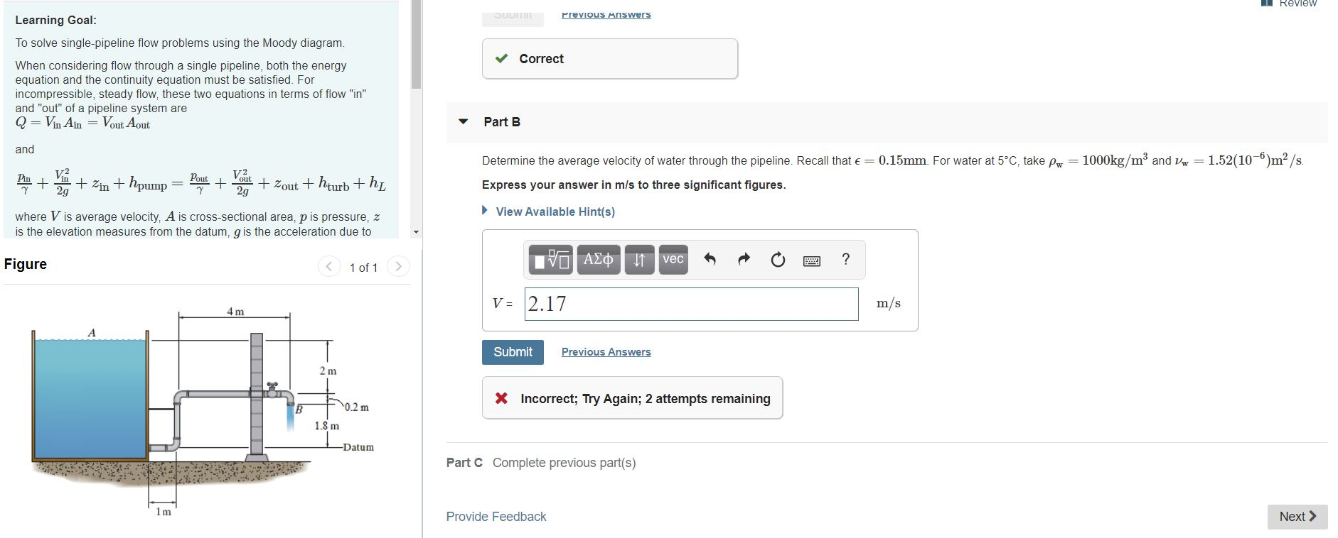 Solved 1 Review Previous Answers Correct Learning Goal: To | Chegg.com