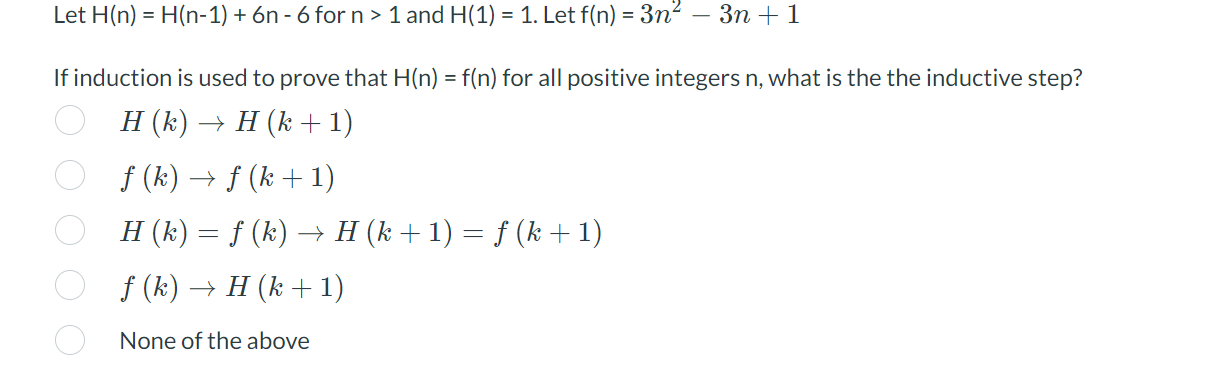 Solved Let H(n)=H(n−1)+6n−6 for n>1 and H(1)=1. Let | Chegg.com Solved Let H(n)=H(n−1)+6n−6 for n>1 and H(1)=1. Let | Chegg.com