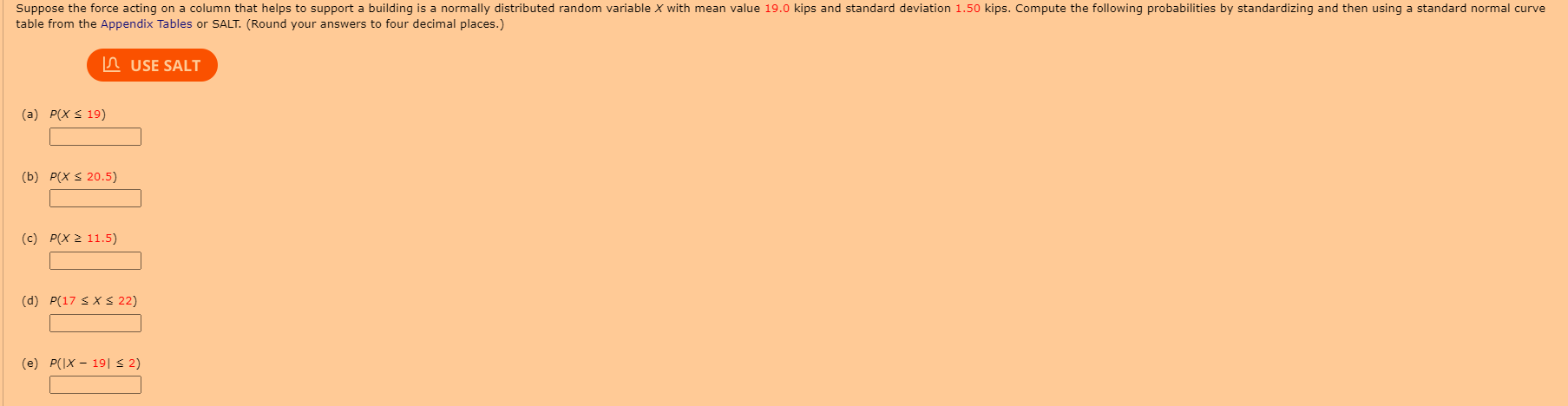 Solved table from the Appendix Tables or SALT. (Round your | Chegg.com