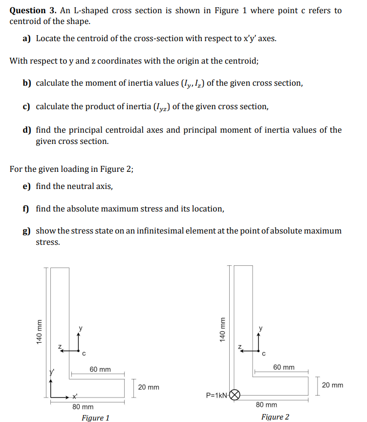 Solved Question 3. An L-shaped cross section is shown in | Chegg.com