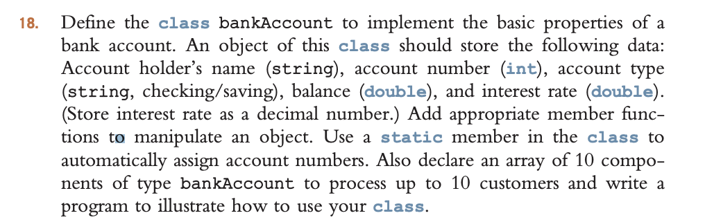 Solved C++ Programming: Program Design including Data | Chegg.com