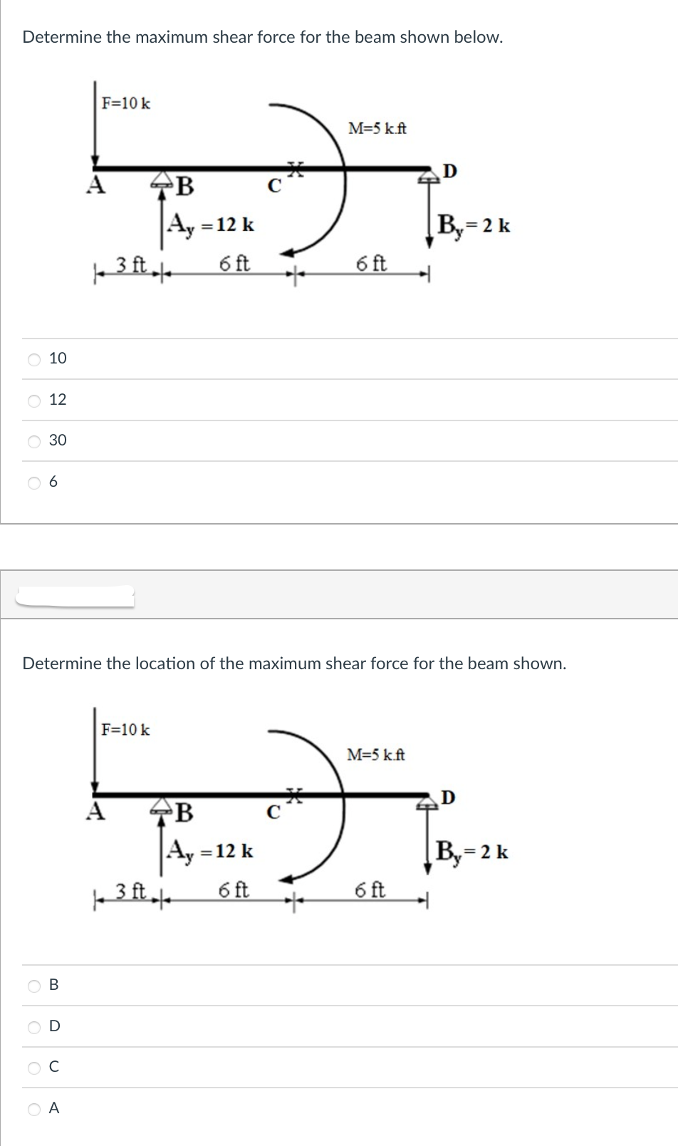 Solved Determine the maximum shear force for the beam shown | Chegg.com