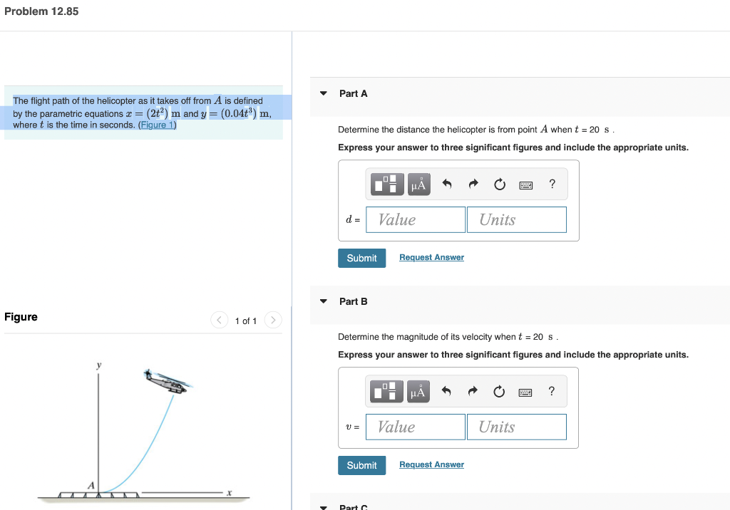 Solved Problem 12.85 Part A The flight path of the | Chegg.com