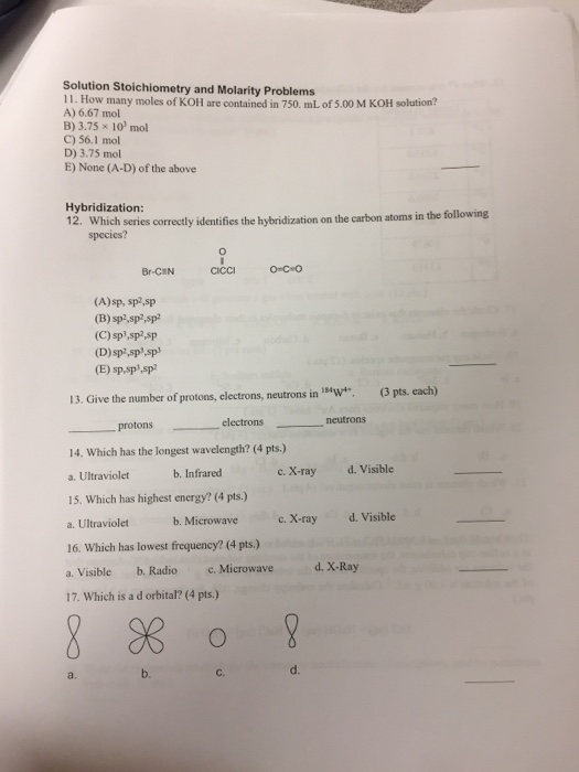 Solved How many moles of KOH are contained in 750 mL of 5.00 | Chegg.com